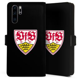 DeinDesign Huawei P30 Pro Handy Klapph&uuml;lle Handyh&uuml;lle aus Kunst Leder schwarz Flip Case Vfb Stuttgart Coat Of Arms Official Licensed Product Sideflip mit langer 