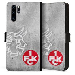 DeinDesign Huawei P30 Pro Handy Klapph&uuml;lle Handyh&uuml;lle aus Kunst Leder schwarz Flip Case 1. Fck Devil 1. Fc Kaiserslautern Sideflip mit langer Lasche