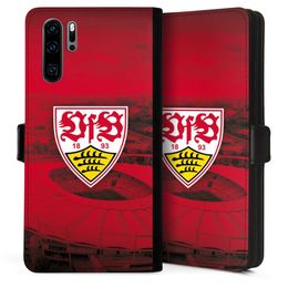 DeinDesign Huawei P30 Pro Handy Klapph&uuml;lle Handyh&uuml;lle aus Kunst Leder schwarz Flip Case Vfb Stuttgart Official Licensed Product Stadium Sideflip mit langer 