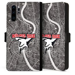 DeinDesign Huawei P30 Pro Handy Klapph&uuml;lle Handyh&uuml;lle aus Kunst Leder schwarz Flip Case K&ouml;lner Haie Ice Hockey Official Licensed Product Sideflip mit langer 