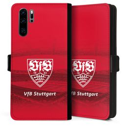 DeinDesign Huawei P30 Pro Handy Klapph&uuml;lle Handyh&uuml;lle aus Kunst Leder schwarz Flip Case Stadium Official Licensed Product Vfb Stuttgart Sideflip mit langer 