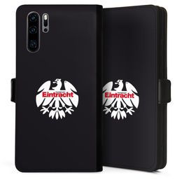 DeinDesign Huawei P30 Pro Handy Klapph&uuml;lle Handyh&uuml;lle aus Kunst Leder schwarz Flip Case Eagle Retro Logo Sideflip mit langer Lasche
