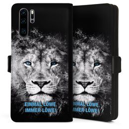 DeinDesign Huawei P30 Pro Handy Klapph&uuml;lle Handyh&uuml;lle aus Kunst Leder schwarz Flip Case Official Licensed Product Tsv 1860 M&uuml;nchen Lion Sideflip mit langer 