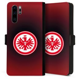 DeinDesign Huawei P30 Pro Handy Klapph&uuml;lle Handyh&uuml;lle aus Kunst Leder schwarz Flip Case Official Licensed Product Coat Of Arms Eintracht Frankfurt Sideflip mit 