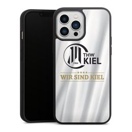 DeinDesign iPhone 13 Pro Max Handy Premium Silikon H&uuml;lle Handyh&uuml;lle schwarz Case Official Licensed Product Thw Kiel Handball Silikon Premium Case