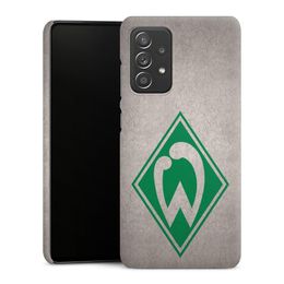 DeinDesign Galaxy A52s 5G Handy Premium Case Smartphone Handyh&uuml;lle Schutzh&uuml;lle matt Sv Werder Bremen Concrete Official Licensed Product Premium Case