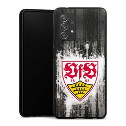 DeinDesign Galaxy A52s 5G Handy Silikon H&uuml;lle Case schwarz Handyh&uuml;lle Official Licensed Product Bundesliga Vfb Stuttgart
