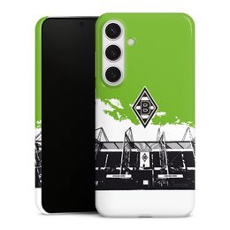 DeinDesign Galaxy S24+ Handy Premium Case Smartphone Handyh&uuml;lle Schutzh&uuml;lle gl&auml;nzend Merchandise Borussia M&ouml;nchengladbach Stadium Premium Case