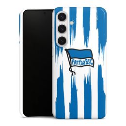 DeinDesign Galaxy S24+ Handy Premium Case Smartphone Handyh&uuml;lle Schutzh&uuml;lle gl&auml;nzend Bundesliga Hertha Bsc Official Licensed Product Premium Case