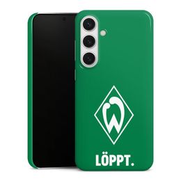 DeinDesign Galaxy S24+ Handy Premium Case Smartphone Handyh&uuml;lle Schutzh&uuml;lle gl&auml;nzend Sv Werder Bremen Statement Official Licensed Product Premium Case