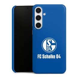DeinDesign Galaxy S24+ Handy Premium Case Smartphone Handyh&uuml;lle Schutzh&uuml;lle gl&auml;nzend Fc Schalke 04 Official Licensed Product Logo Premium Case