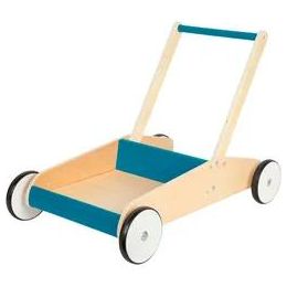 Lauflernwagen Small Foot "schiefergrau", blau, Lauflernhilfen, KinderB:40,5cm H:45,5cm T:62cm, Holz, Metall, B:40,5cm H:45,5cm T:62cm