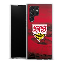 DeinDesign Galaxy S22 Ultra Handy Silikon H&uuml;lle Case transparent Handyh&uuml;lle Vfb Stuttgart Official Licensed Product Stadium Silikon Case