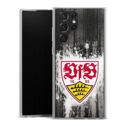 DeinDesign Galaxy S22 Ultra Handy Silikon H&uuml;lle Case transparent Handyh&uuml;lle Official Licensed Product Vfb Stuttgart Bundesliga Silikon Case