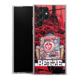DeinDesign Galaxy S22 Ultra Handy Silikon H&uuml;lle Case transparent Handyh&uuml;lle Official Licensed Product 1. Fc Kaiserslautern 1. Fck Silikon Case