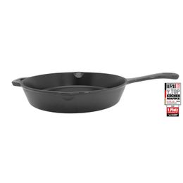 Schmorpfanne ELO Basic, grau, B:31,5cm H:8cm L:44cm &Oslash;:28cm, Pfannen, Schmorpfanne, Au&szlig;en emailliert