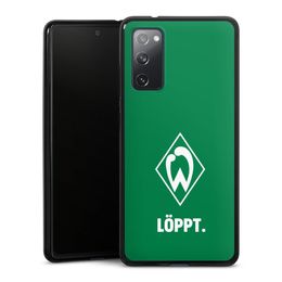 DeinDesign Galaxy S20 FE 5G Handy Silikon H&uuml;lle Case schwarz Handyh&uuml;lle Sv Werder Bremen Official Licensed Product Statement
