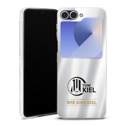 DeinDesign Galaxy Z Flip 6 Handy Hard Case Schutzh&uuml;lle transparent Smartphone Handy H&uuml;lle Handball Official Licensed Product Thw Kiel Hard Case