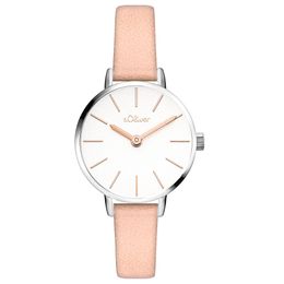 Quarzuhr s.Oliver "Petite Time", rosa, Armbanduhren, Damen, Quarzuhr, Armbanduhr, Damenuhr, analog