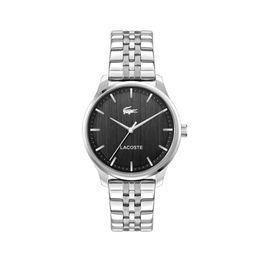 Quarzuhr Lacoste "Lisbon", silberfarben, gr&uuml;n, Armbanduhren, Herren, Quarzuhr, Armbanduhr, Herrenuhr, Edelstahlarmband, analog