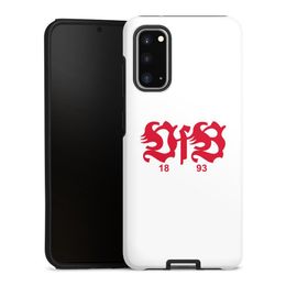 DeinDesign Galaxy S20 Handy Panzer Handyh&uuml;lle robuste Outdoor H&uuml;lle Schutzh&uuml;lle matt Official Licensed Product Lettering Vfb Stuttgart Tough Case