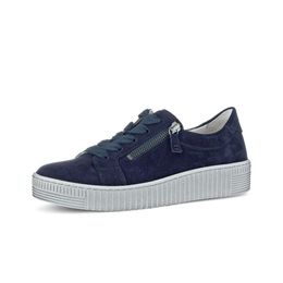 Sneaker Gabor "Sneaker low", Damen, Gr. 38, blau, Schuhe Sneaker