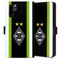 DeinDesign Huawei P30 Pro Handy Klapph&uuml;lle Handyh&uuml;lle aus Kunst Leder schwarz Flip Case Logo Gladbach Borussia M&ouml;nchengladbach Sideflip mit langer Lasche