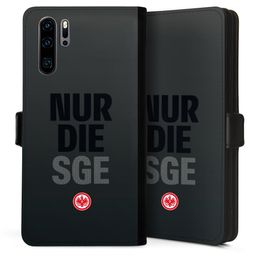 DeinDesign Huawei P30 Pro Handy Klapph&uuml;lle Handyh&uuml;lle aus Kunst Leder schwarz Flip Case Eintracht Frankfurt Sge Official Licensed Product Sideflip mit langer 
