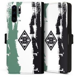 DeinDesign Huawei P30 Pro Handy Klapph&uuml;lle Handyh&uuml;lle aus Kunst Leder schwarz Flip Case Official Licensed Product Borussia M&ouml;nchengladbach Coat Of Arms Sideflip 