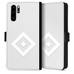 DeinDesign Huawei P30 Pro Handy Klapph&uuml;lle Handyh&uuml;lle aus Kunst Leder schwarz Flip Case Hsv Hamburger Sv Coat Of Arms Sideflip mit langer Lasche