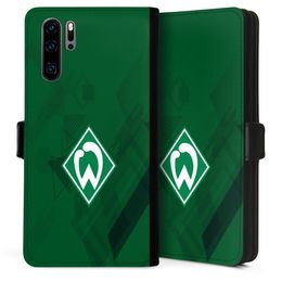 DeinDesign Huawei P30 Pro Handy Klapph&uuml;lle Handyh&uuml;lle aus Kunst Leder schwarz Flip Case Sv Werder Bremen Official Licensed Product Coat Of Arms Sideflip mit 