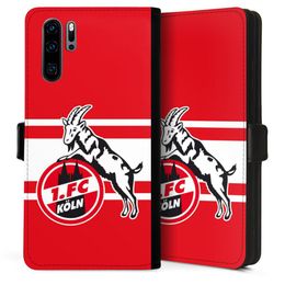 DeinDesign Huawei P30 Pro Handy Klapph&uuml;lle Handyh&uuml;lle aus Kunst Leder schwarz Flip Case Official Licensed Product Coat Of Arms 1. Fc K&ouml;ln Sideflip mit langer 