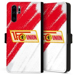 DeinDesign Huawei P30 Pro Handy Klapph&uuml;lle Handyh&uuml;lle aus Kunst Leder schwarz Flip Case 1. Fc Union Berlin Logo Official Licensed Product Sideflip mit langer 