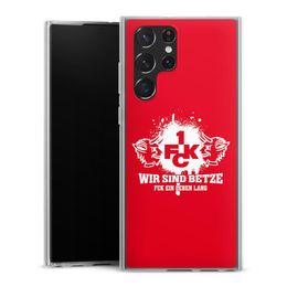 DeinDesign Galaxy S22 Ultra Handy Silikon H&uuml;lle Case transparent Handyh&uuml;lle 1. Fc Kaiserslautern Spruch Official Licensed Product Silikon Case