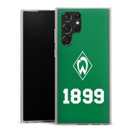 DeinDesign Galaxy S22 Ultra Handy Silikon H&uuml;lle Case transparent Handyh&uuml;lle Sv Werder Bremen Official Licensed Product Statement Silikon Case