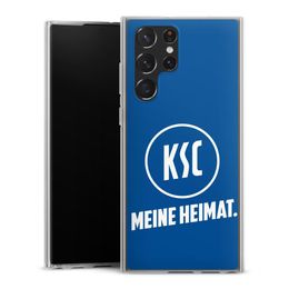 DeinDesign Galaxy S22 Ultra Handy Silikon H&uuml;lle Case transparent Handyh&uuml;lle Karlsruher Sc Statement Ksc Silikon Case
