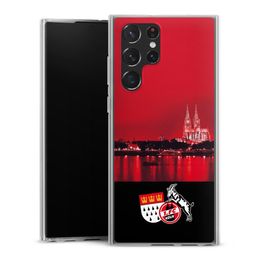 DeinDesign Galaxy S22 Ultra Handy Silikon H&uuml;lle Case transparent Handyh&uuml;lle 1. Fc K&ouml;ln Skyline Official Licensed Product Silikon Case