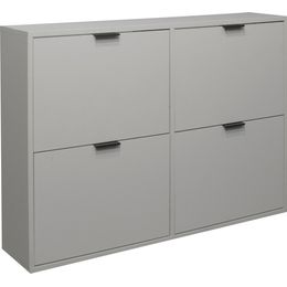M&auml;usbacher Schuhschrank M&Auml;USBACHER "Bonnie", grau (kreidegrau matt), B:120cm H:86cm T:25cm, Holzwerkstoff, Schr&auml;nke, Schuhschrank, Schuhschrank variabel montierbar.