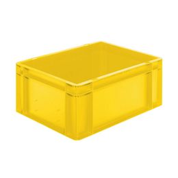 Euro-Format-Stapelbeh&auml;lter, W&auml;nde und Boden geschlossen, LxBxH 400 x 300 x 175 mm, gelb, VE 5 Stk kaiserkraft