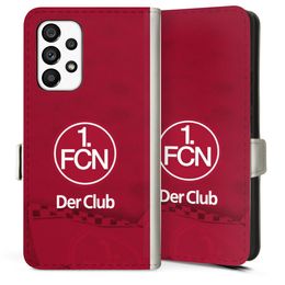DeinDesign Galaxy A53 5G Handy Klapph&uuml;lle Handyh&uuml;lle aus Kunst Leder wei&szlig; Flip Case Bundesliga 1. Fc N&uuml;rnberg Official Licensed Product Sideflip mit Lasche