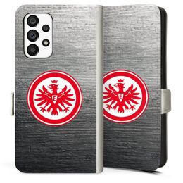 DeinDesign Galaxy A53 5G Handy Klapph&uuml;lle Handyh&uuml;lle aus Kunst Leder wei&szlig; Flip Case Eintracht Frankfurt Sge Logo Sideflip mit Lasche