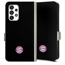DeinDesign Galaxy A53 5G Handy Klapph&uuml;lle Handyh&uuml;lle aus Kunst Leder wei&szlig; Flip Case Fc Bayern M&uuml;nchen Fcb Logo Sideflip mit Lasche