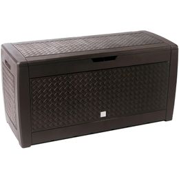 Aufbewahrungsbox Prosperplast "Matuba", braun, B:119cm H:60cm T:48cm, Aufbewahrungsboxen, Aufbewahrungsbox, 310 l Fassungsverm&ouml;gen, einfache Montage, mit Rollen