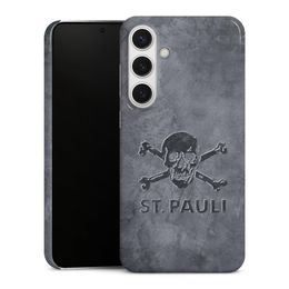 DeinDesign Galaxy S24+ Handy Premium Case Smartphone Handyh&uuml;lle Schutzh&uuml;lle gl&auml;nzend Logo Fc St. Pauli Concrete Premium Case