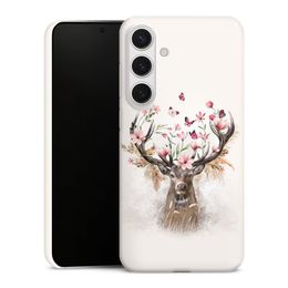 DeinDesign Galaxy S24+ Handy Premium Case Smartphone Handyh&uuml;lle Schutzh&uuml;lle gl&auml;nzend Deer Flowers Animals Premium Case