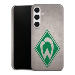 DeinDesign Galaxy S24+ Handy Premium Case Smartphone Handyh&uuml;lle Schutzh&uuml;lle gl&auml;nzend Concrete Official Licensed Product Sv Werder Bremen Premium Case