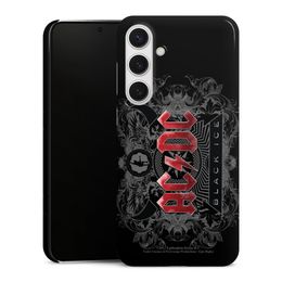 DeinDesign Galaxy S24+ Handy Premium Case Smartphone Handyh&uuml;lle Schutzh&uuml;lle gl&auml;nzend Merchandise Black Ice Acdc Premium Case