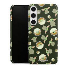 DeinDesign Galaxy S24+ Handy Premium Case Smartphone Handyh&uuml;lle Schutzh&uuml;lle gl&auml;nzend Official Licensed Product Star Wars Muster Baby Yoda Premium Case