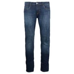 Regular-fit-Jeans INDICODE "INPittsburg", Herren, Gr. 28, L&auml;nge 32, blau (dunkelblau), Denim/Jeans, Obermaterial: 98% Baumwolle, 2% Elasthan, Abriebeffekte, slim fit, Jeans