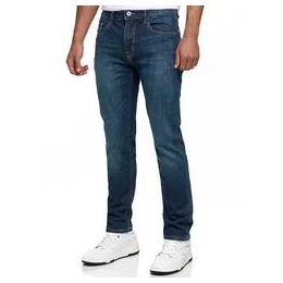 Regular-fit-Jeans INDICODE "INPittsburg", Herren, Gr. 30, L&auml;nge 32, blau (dunkelblau), Denim/Jeans, Obermaterial: 98% Baumwolle, 2% Elasthan, Abriebeffekte, slim fit, Jeans